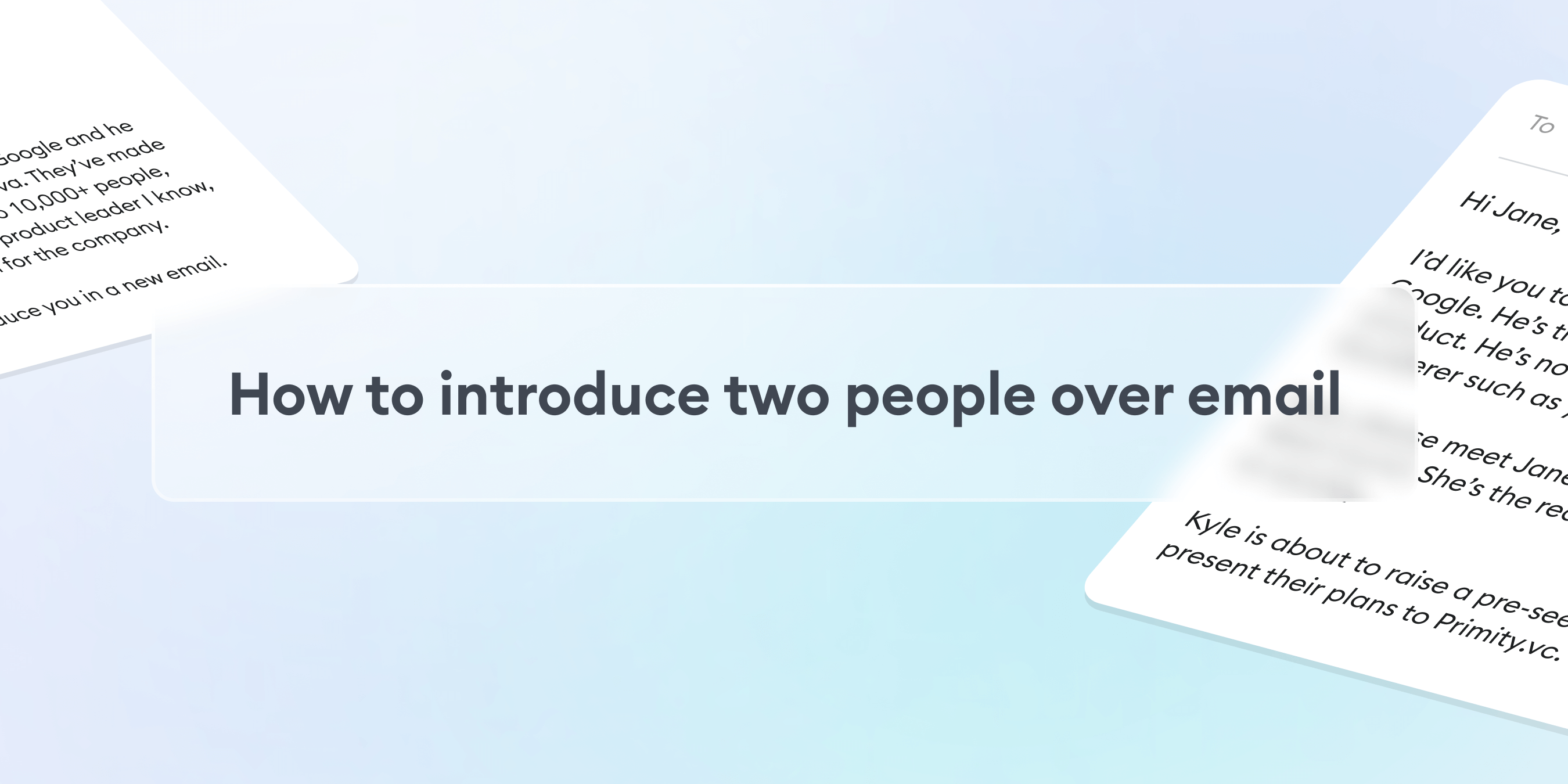 How To Introduce Two People Over Email
